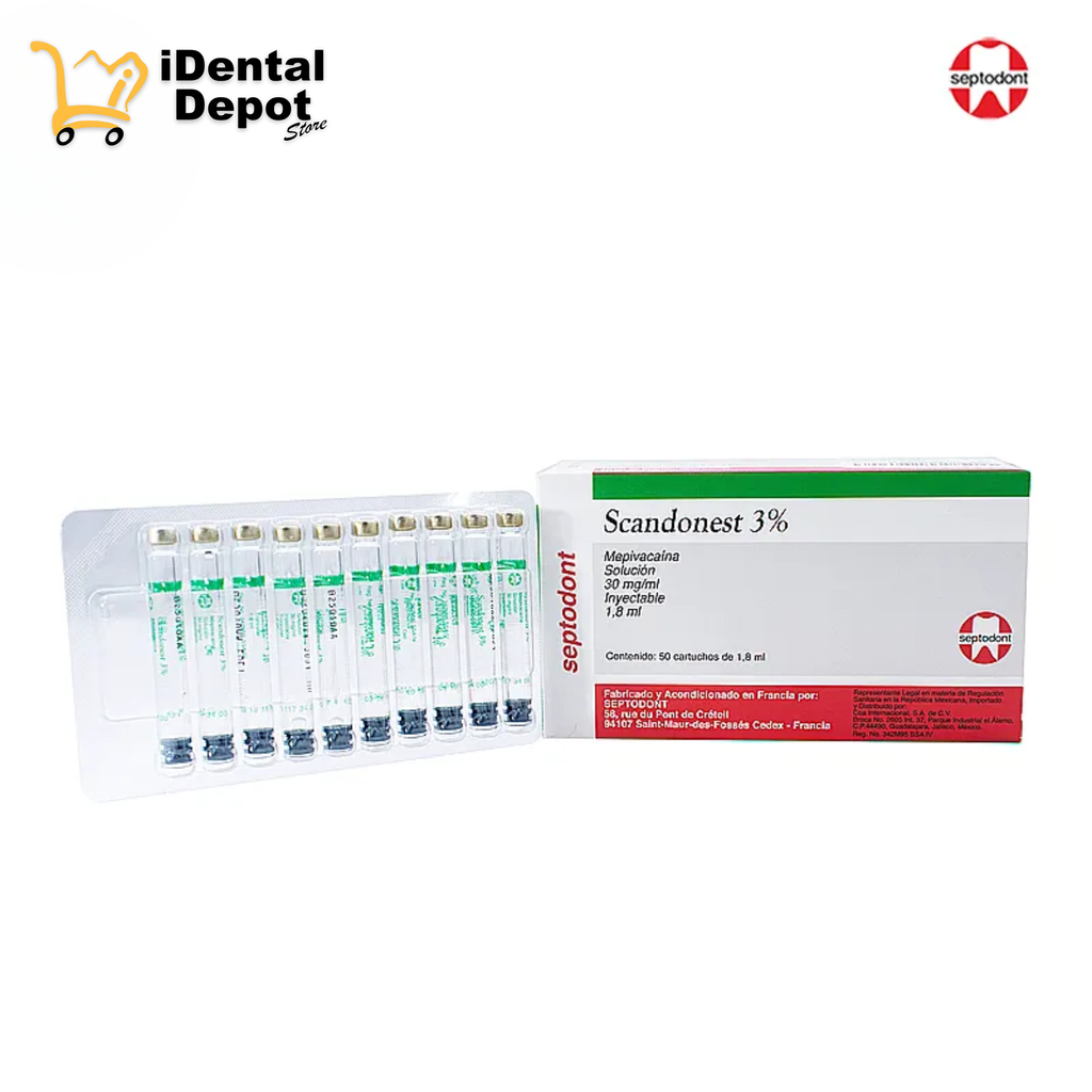 ANESTESICO SCANDONEST 3% CON 50 CARTUCHOS | idental